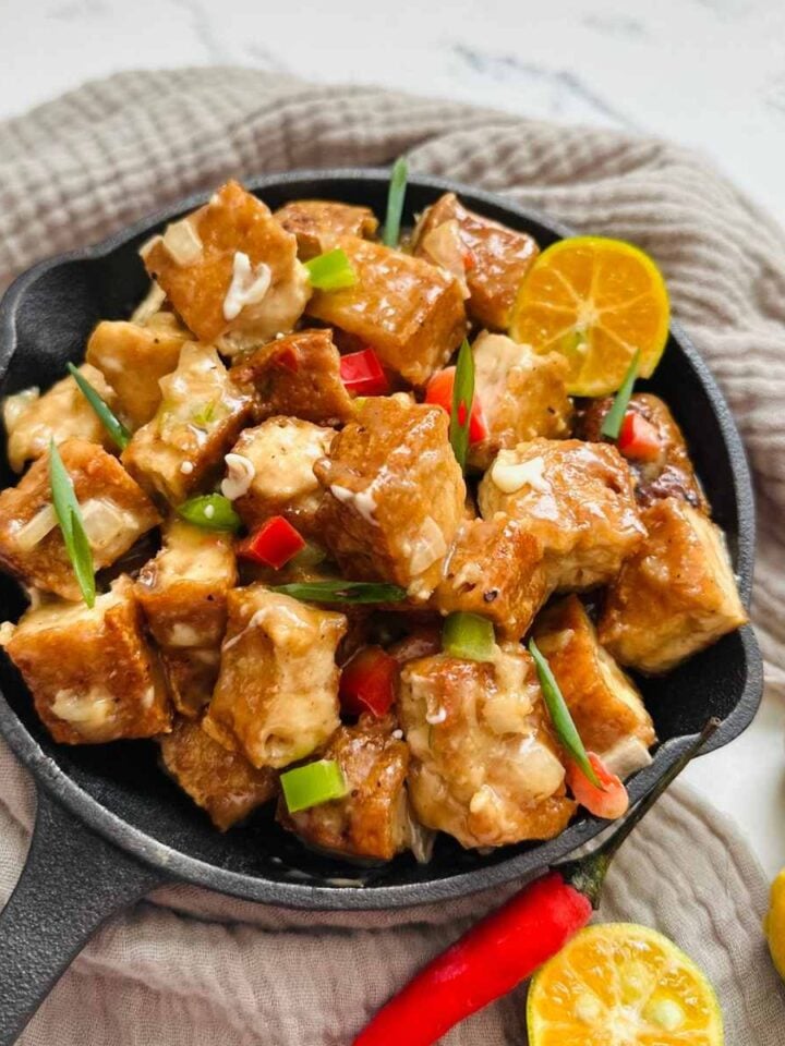 Easy Sizzling Pork Belly Sisig Recipe with Mayo - Deliciously Rushed