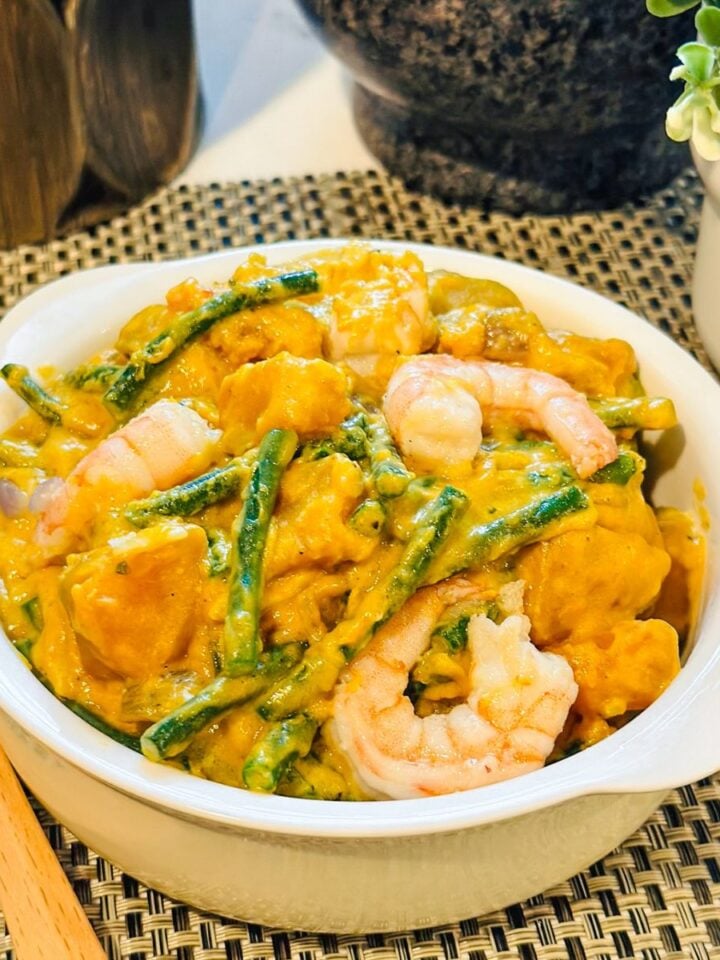 Ginataang Sitaw at Kalabasa in Coconut Milk - Deliciously Rushed