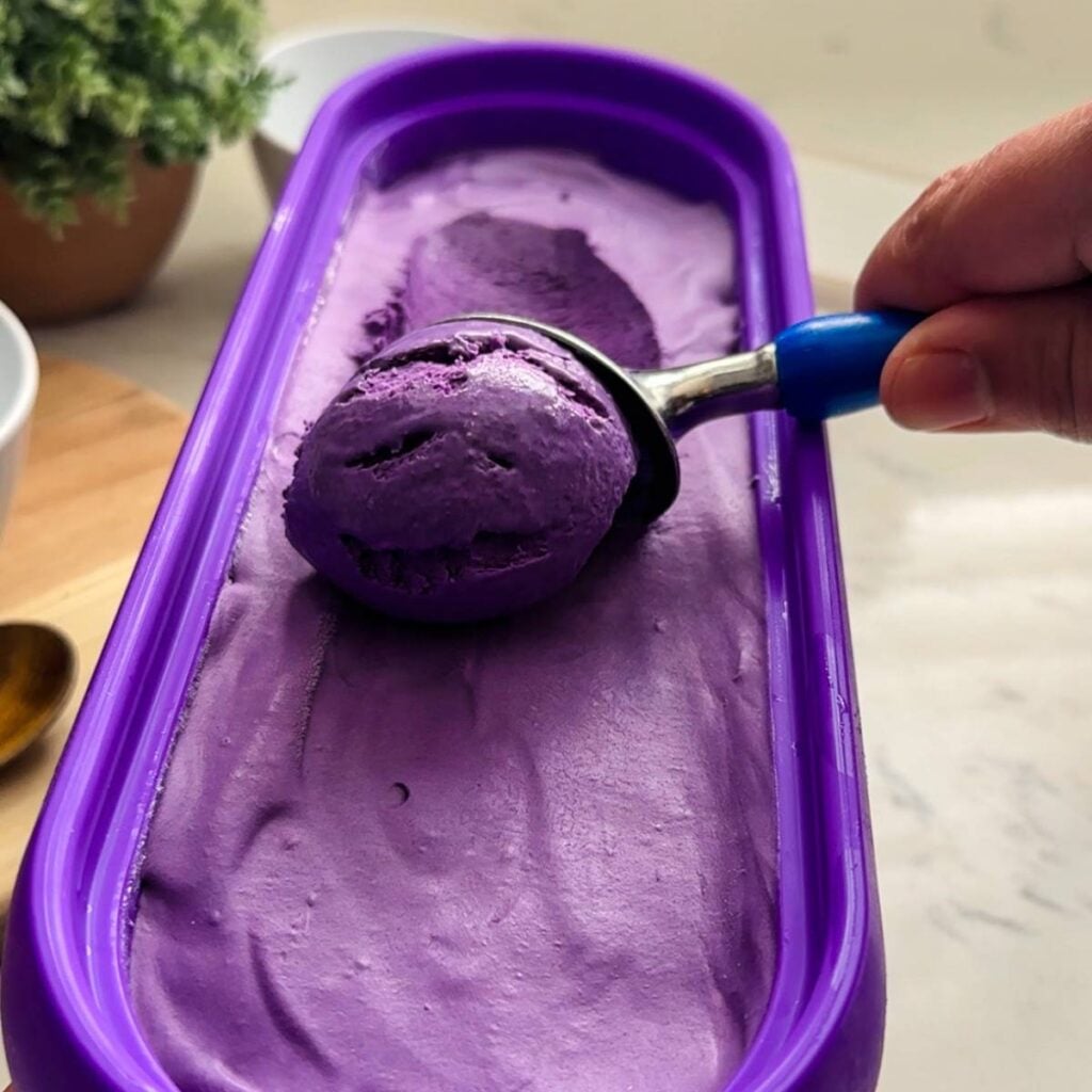 3 Ingredient Ube Ice Cream (No Churn) - Deliciously Rushed