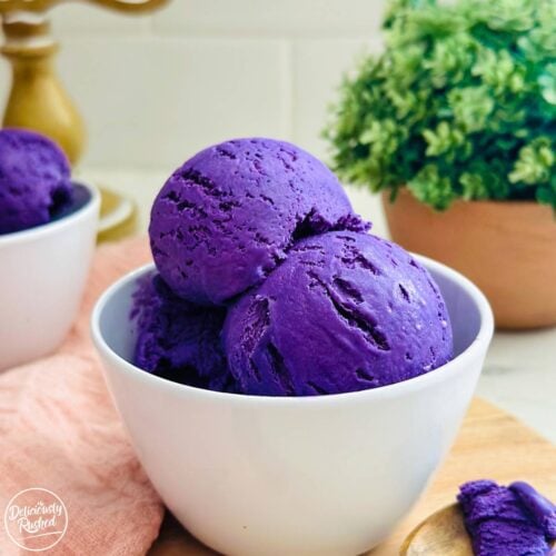 3 Ingredient Ube Ice Cream (No Churn) - Deliciously Rushed