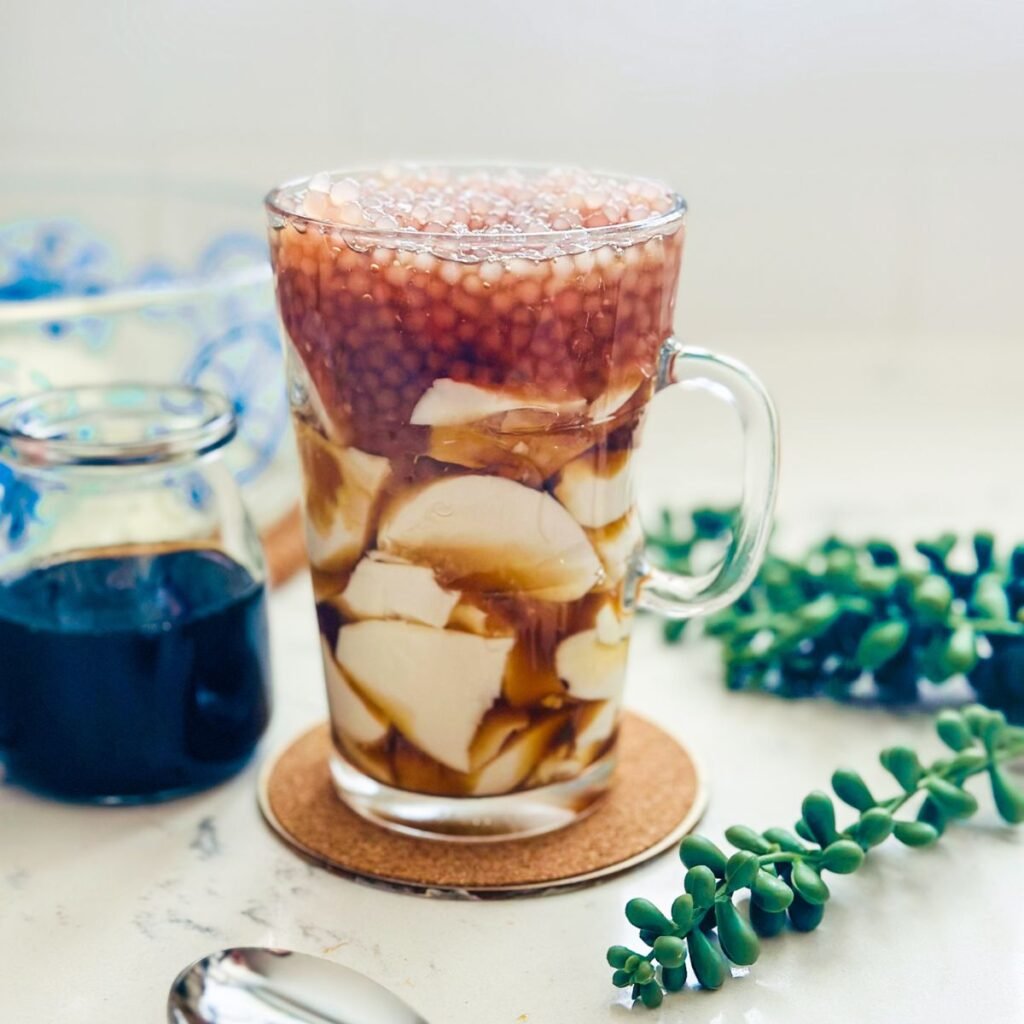 Easy Filipino Taho (Silken Tofu with Syrup and Sago) - Deliciously Rushed