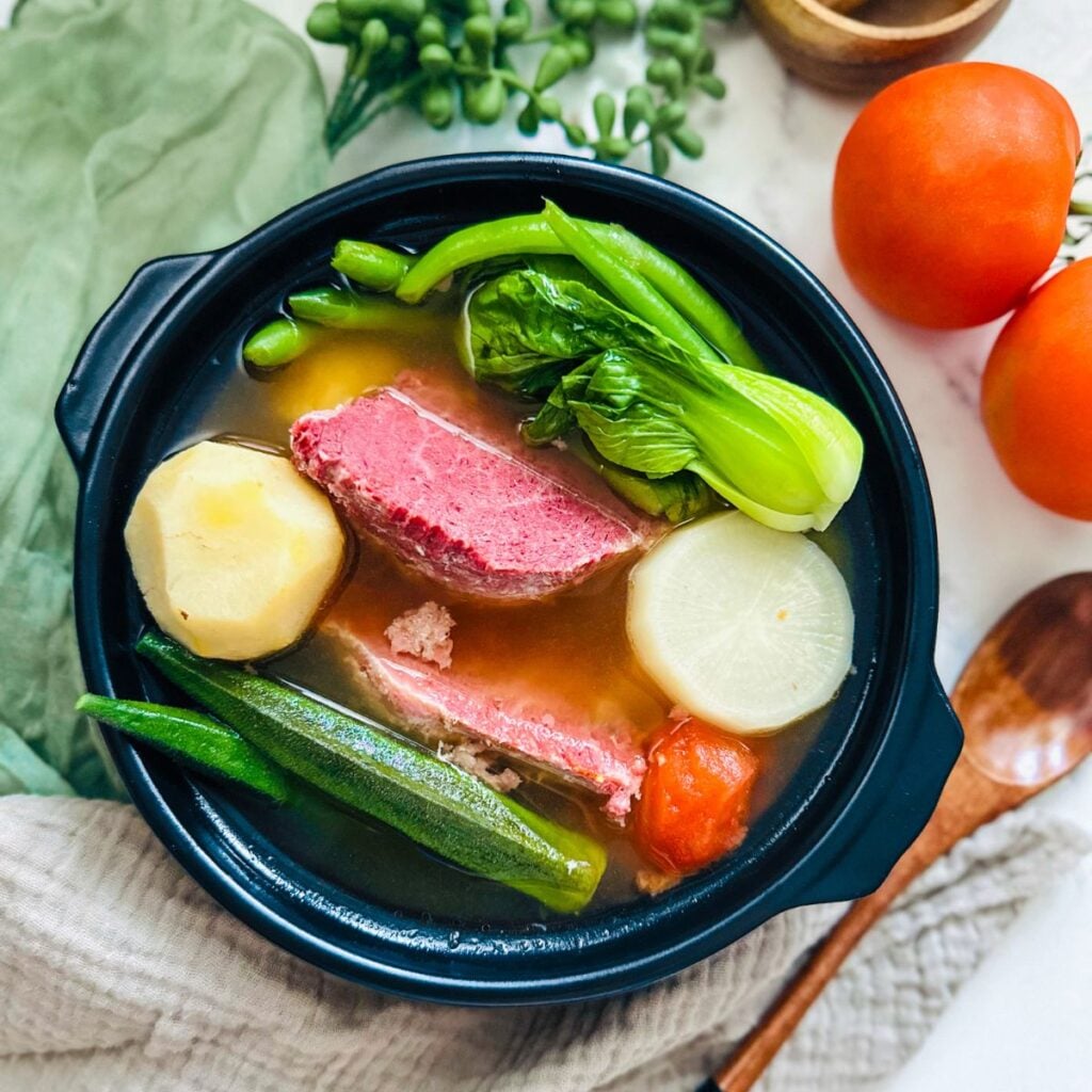 Easy Sinigang na Corned Beef - Deliciously Rushed