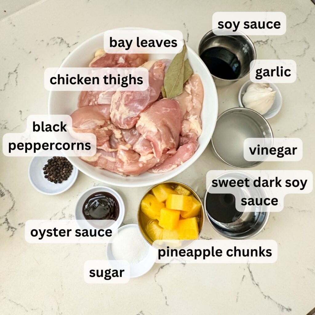Chicken Adobo with Pineapple - Deliciously Rushed