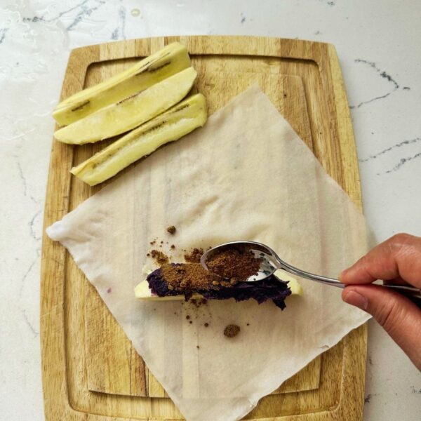 Crispy Ube Turon (Filipino Ube Banana Spring Rolls) - Deliciously Rushed