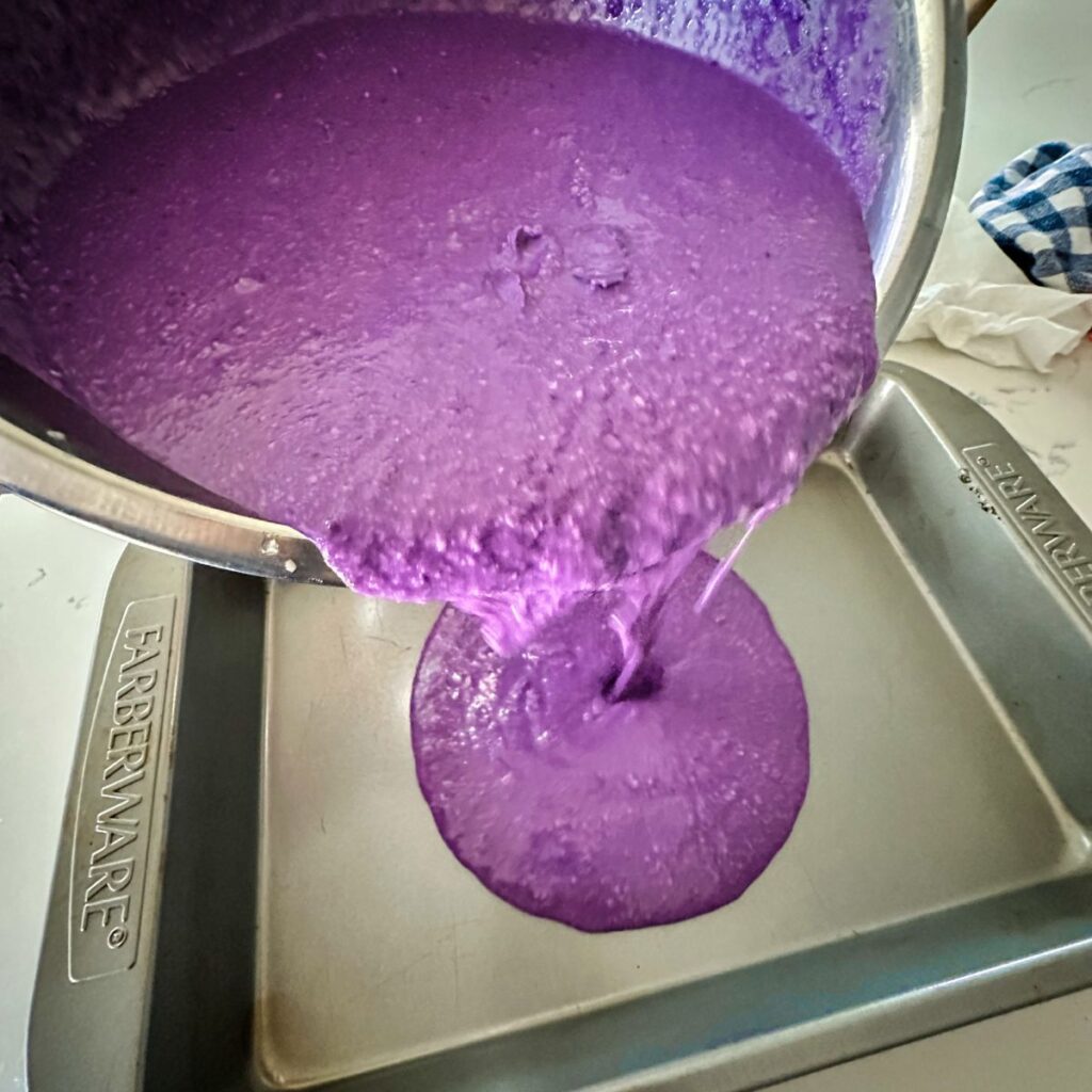 Ube Cassava Cake with Macapuno Recipe - Deliciously Rushed