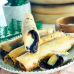 Crispy Ube Turon (Filipino Ube Banana Spring Rolls) - Deliciously Rushed