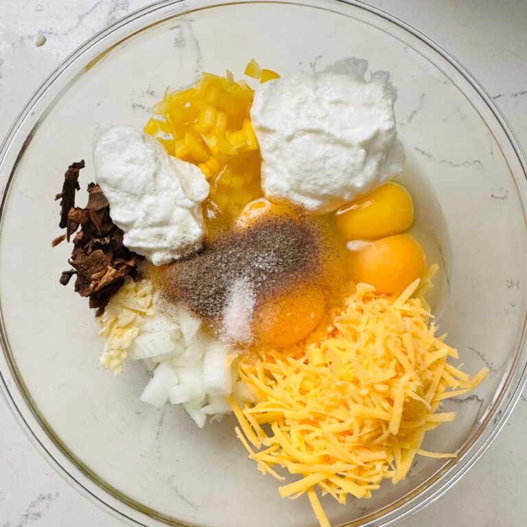 Egg Casserole with Cottage Cheese - Deliciously Rushed