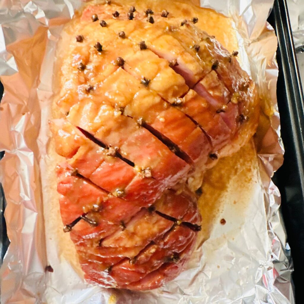 Easy Mango Glazed Ham - Deliciously Rushed