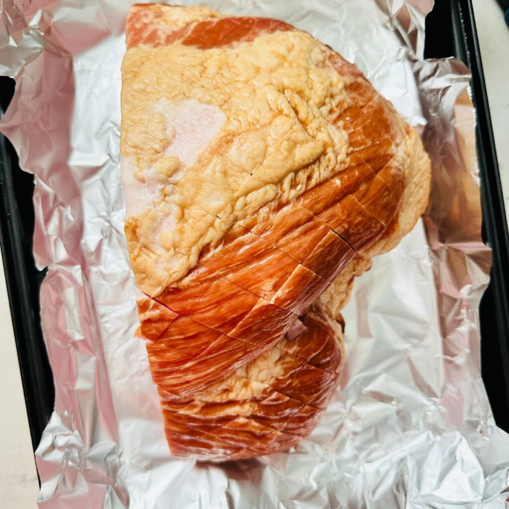 Easy Mango Glazed Ham - Deliciously Rushed