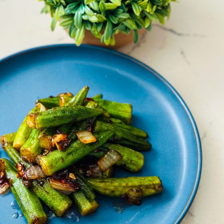 Spicy Okra Stir-Fry - Deliciously Rushed