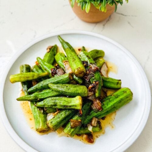 Spicy Okra Stir-Fry - Deliciously Rushed