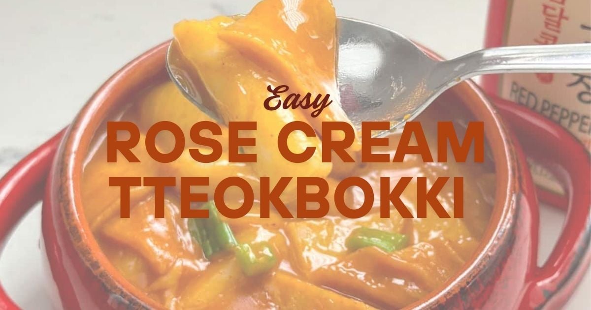 Rose Cream Tteokbokki Recipe - Deliciously Rushed