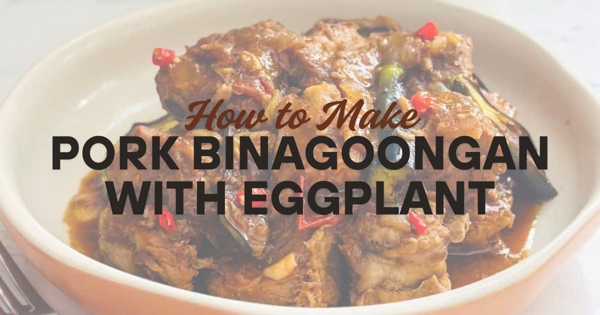 Pork Binagoongan With Eggplant Recipe - Deliciously Rushed