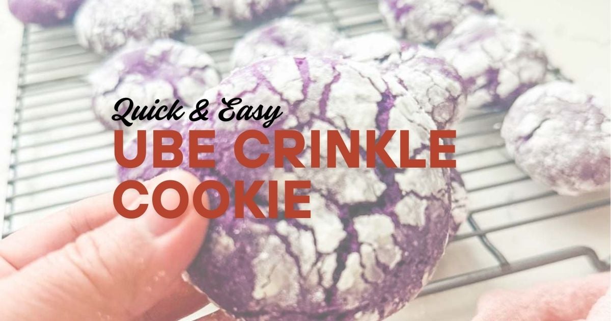 Ube Crinkle Cookie Recipe - Deliciously Rushed