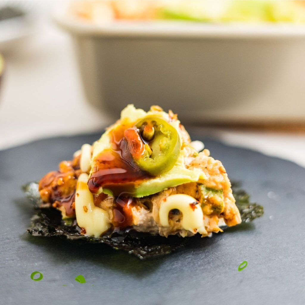 Easy Spicy Tuna Sushi Bake - Deliciously Rushed