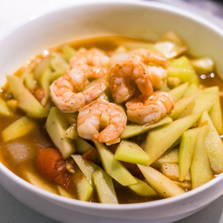 Ginisang Sayote (Easy Filipino Chayote Stir Fry) - Deliciously Rushed