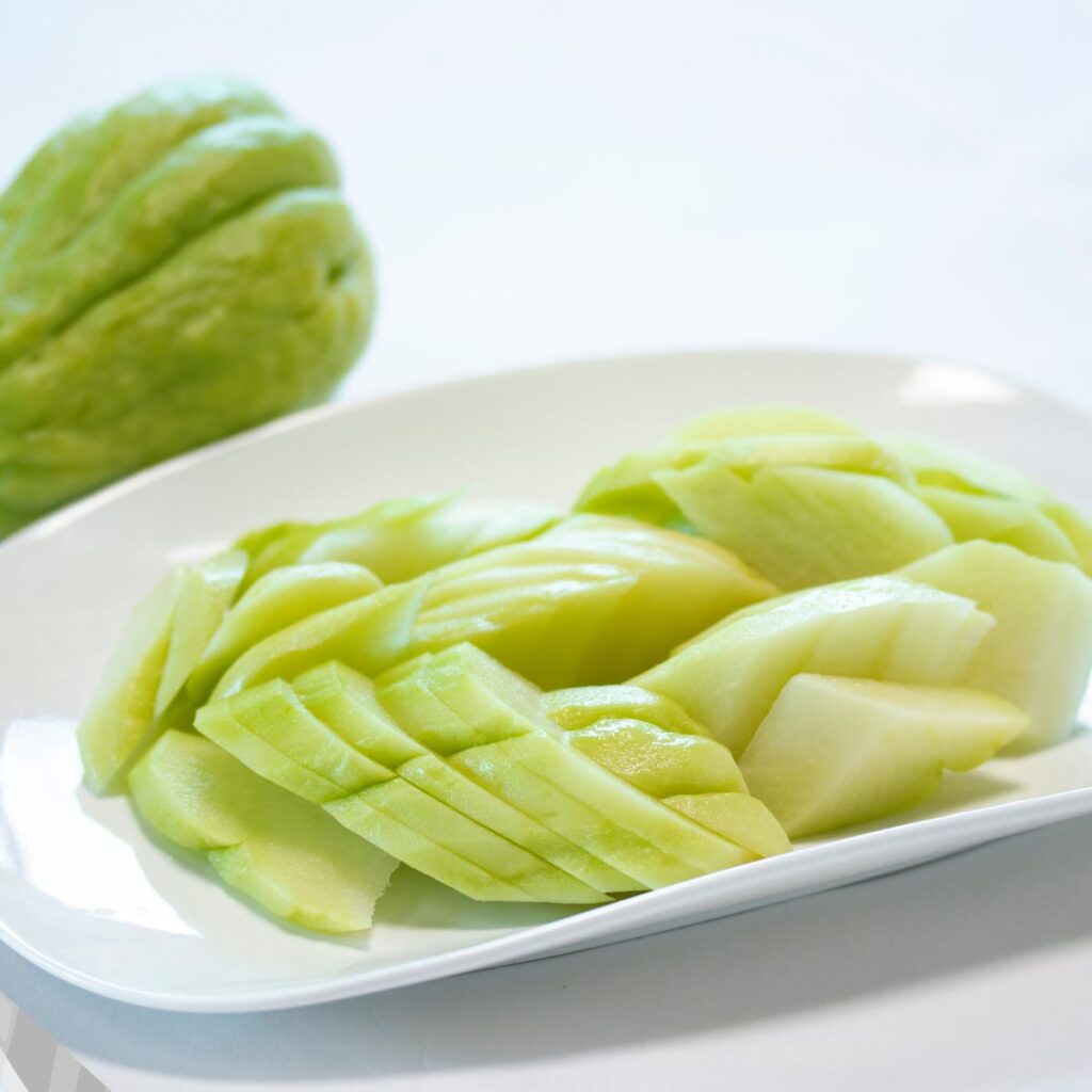 Ginisang Sayote (Easy Filipino Chayote Stir Fry) - Deliciously Rushed
